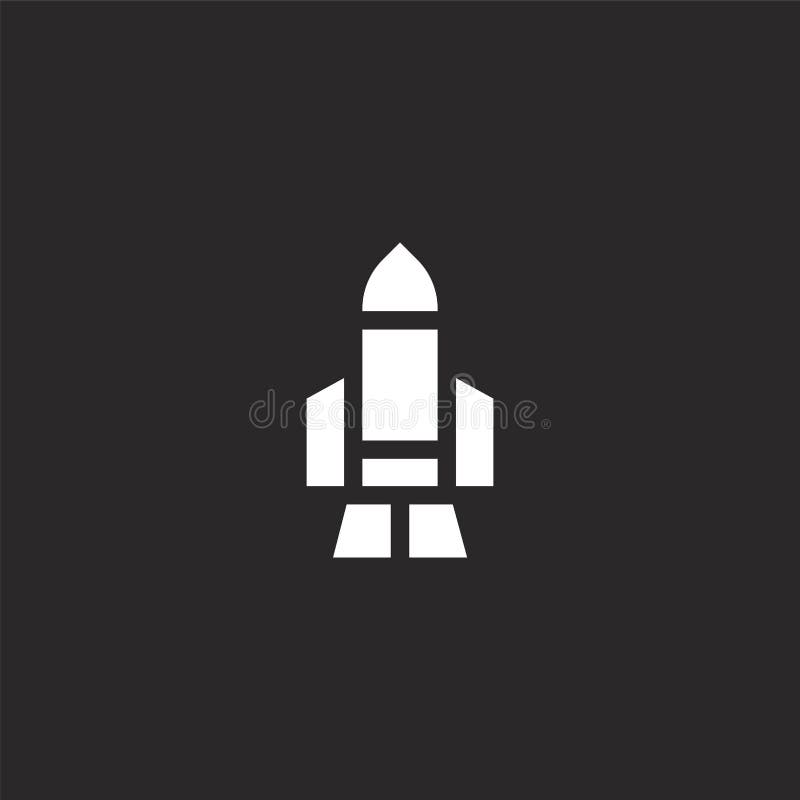 Rocket Icon. Filled Rocket Icon for Website Design and Mobile, App ...