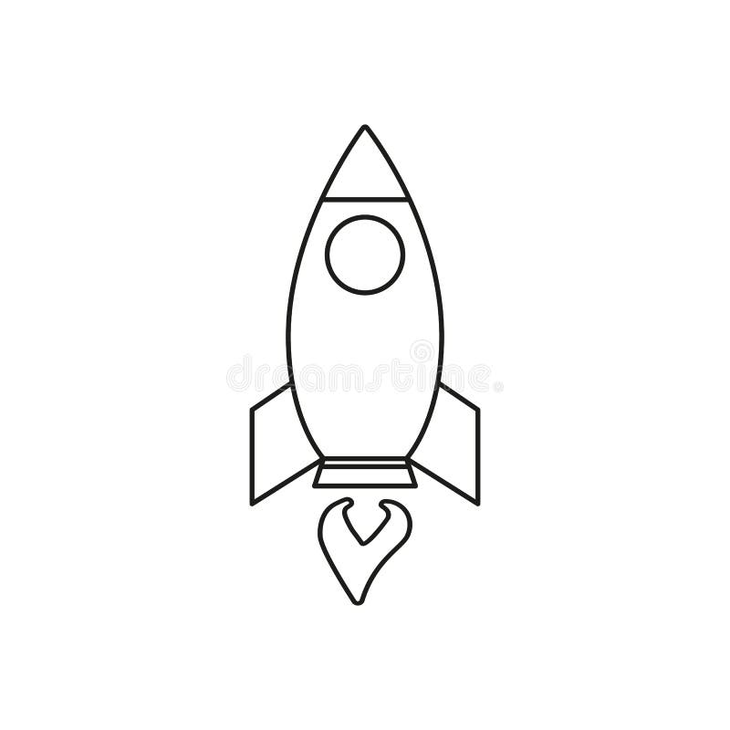 Rocket of icon fire stock vector. Illustration of futuristic - 120490227