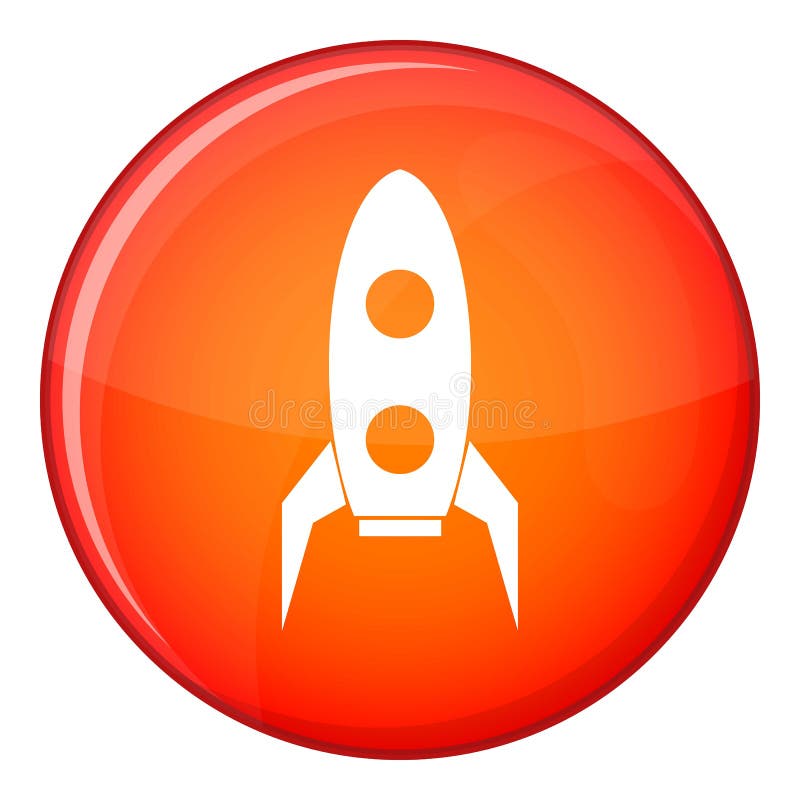 Rocket icon, flat style stock vector. Illustration of clip - 82759144