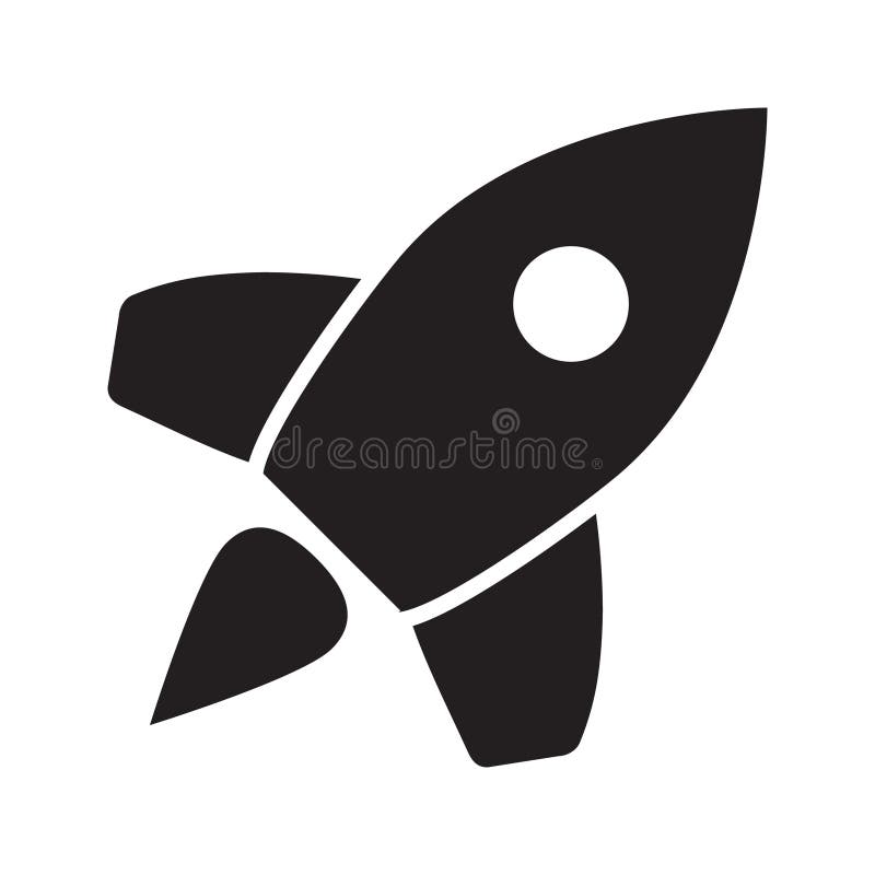 Rocket Icon. Flying Rocket Icon Stock Vector - Illustration of ...