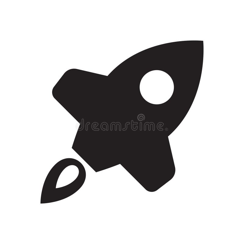 Rocket Icon. Flying Rocket Icon Stock Vector - Illustration of cartoon ...