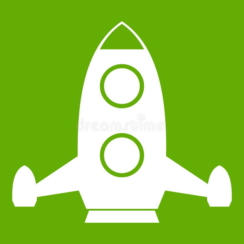 Rocket icon green stock vector. Illustration of green - 101273233