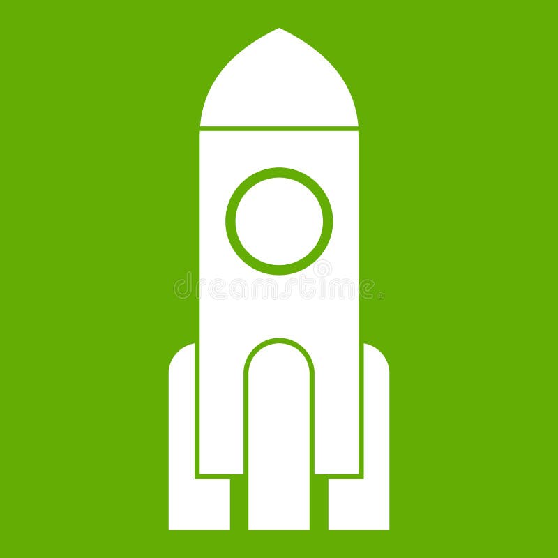 Rocket icon green stock vector. Illustration of shuttle - 101247470
