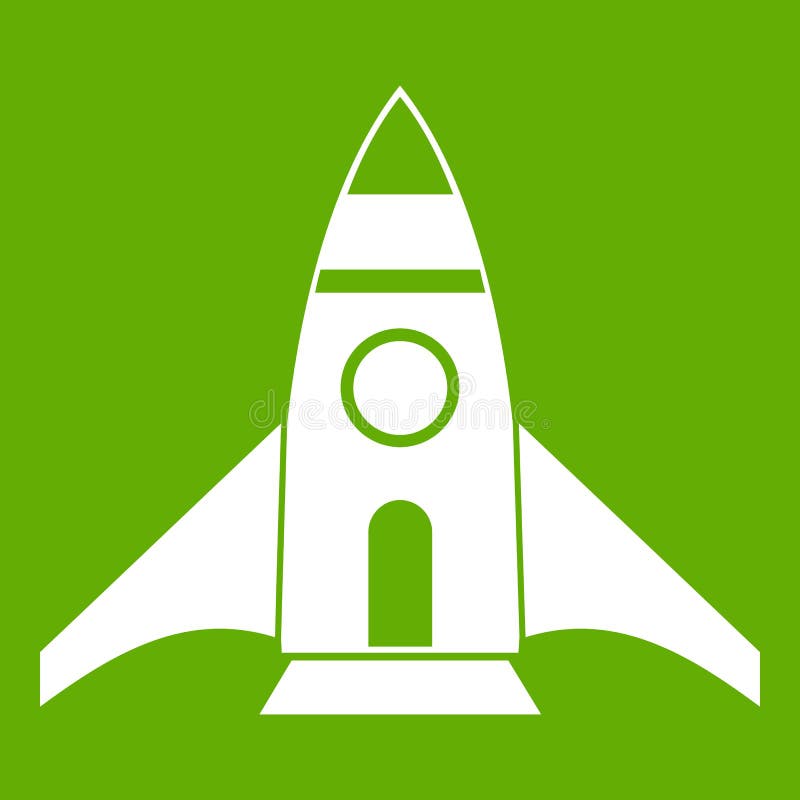 Rocket icon green stock vector. Illustration of launch - 101247576