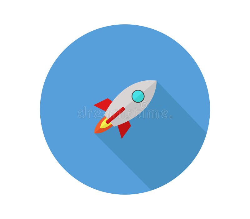 Rocket Icon Illustrated in Vector on White Background Stock ...