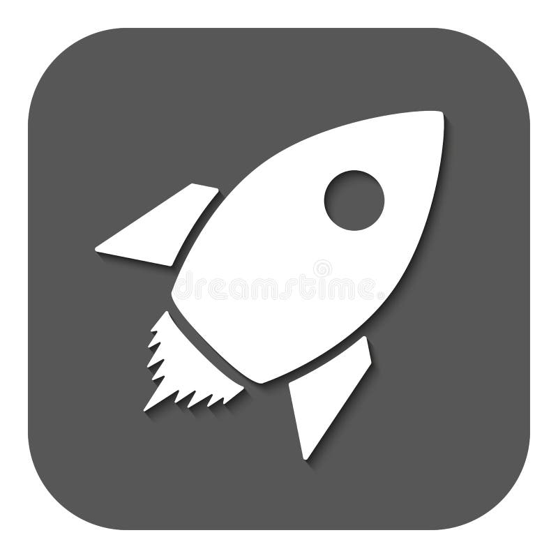 The Rocket Icon. Launch and Speed Symbol Stock Vector - Illustration of ...