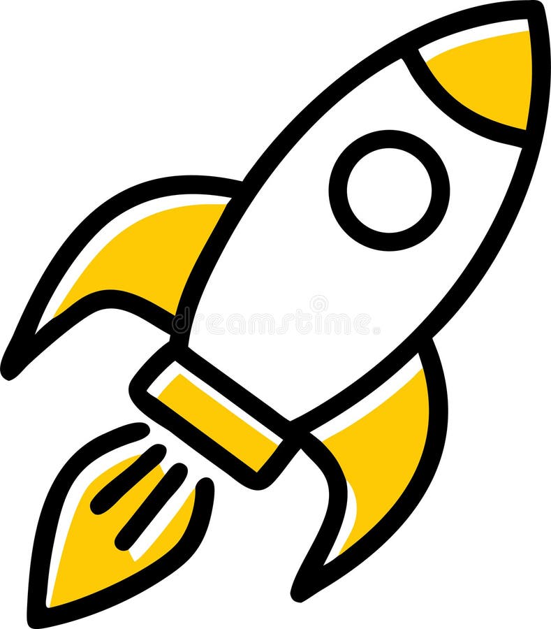 A Rocket Icon Representing a Startup Business Launch Stock Illustration ...