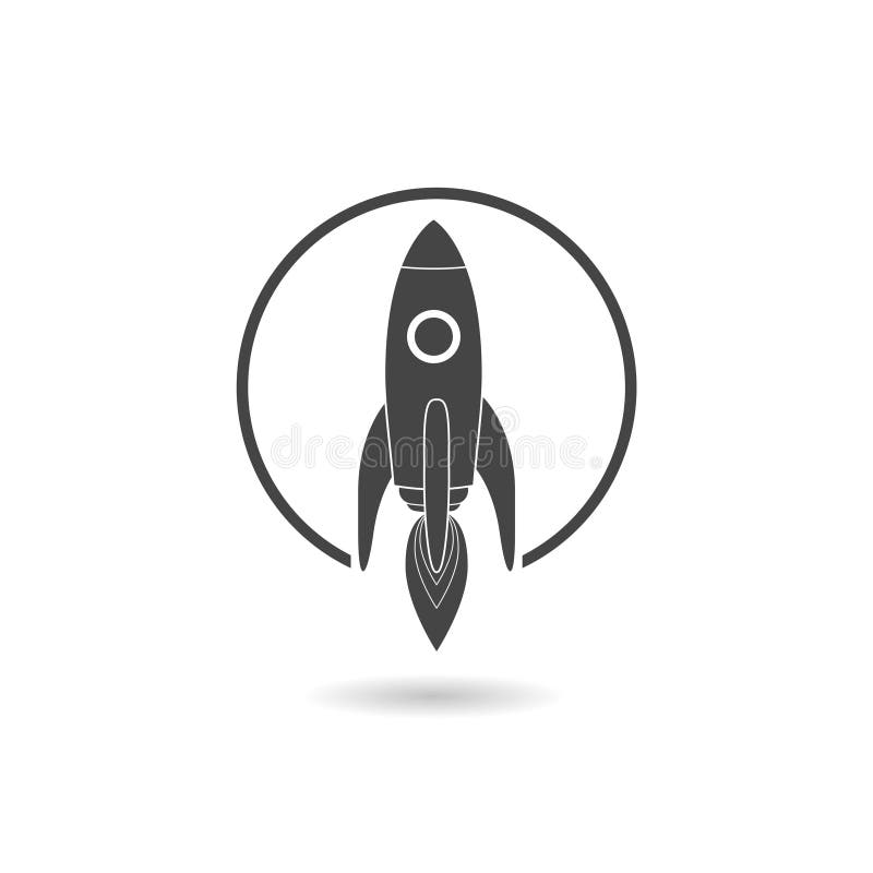 Rocket Icon Isolated on White Background Stock Vector - Illustration of ...