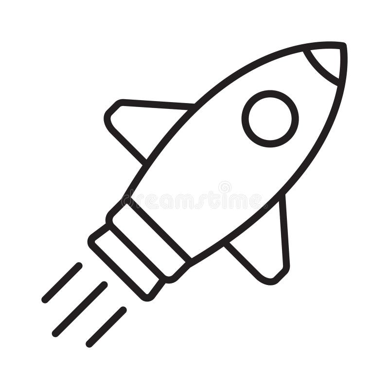 Rocket Icon. Simple Rocket Sign. Rocket Launched Icon Stock Vector ...