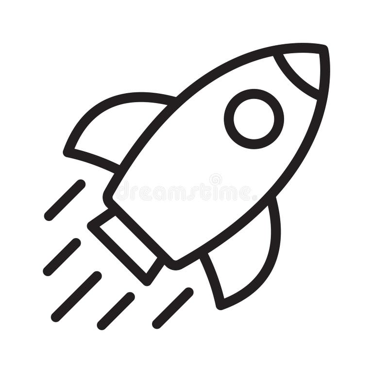 Rocket Icon. Simple Rocket Sign. Rocket Launched Icon Stock Vector ...