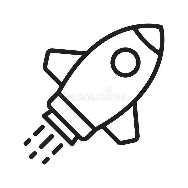 Rocket Icon. Simple Rocket Sign. Rocket Launched Icon Stock Vector ...