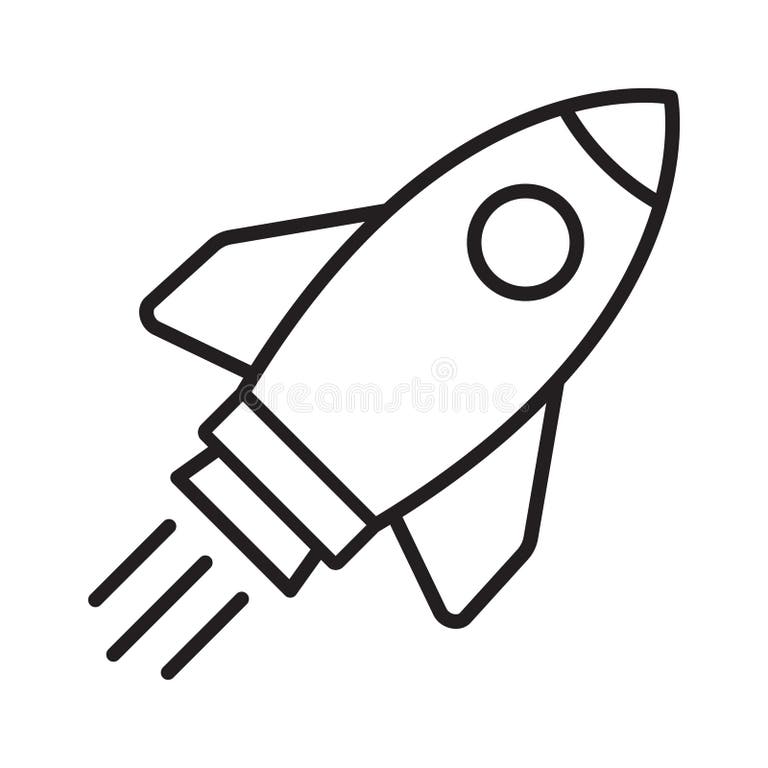 Rocket Icon. Simple Rocket Sign. Rocket Launched Icon Stock Vector ...