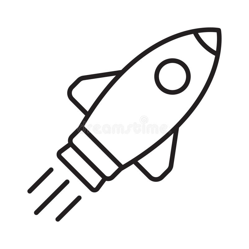 Rocket Icon. Simple Rocket Sign. Rocket Launched Icon Stock Vector ...