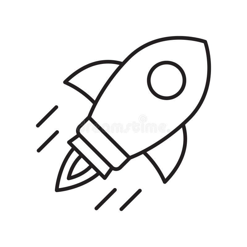 Rocket Icon. Simple Rocket Sign. Rocket Launched Icon Stock Vector ...