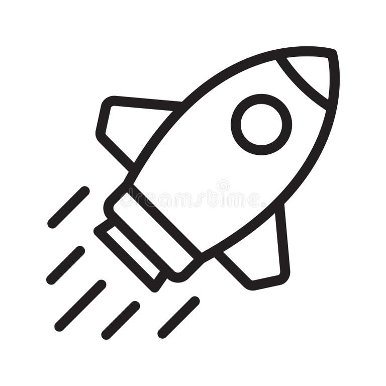 Rocket Icon. Simple Rocket Sign. Rocket Launched Icon Stock Vector ...