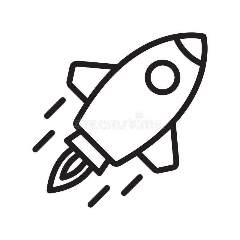 Rocket Icon. Simple Rocket Sign. Rocket Launched Icon Stock Vector ...