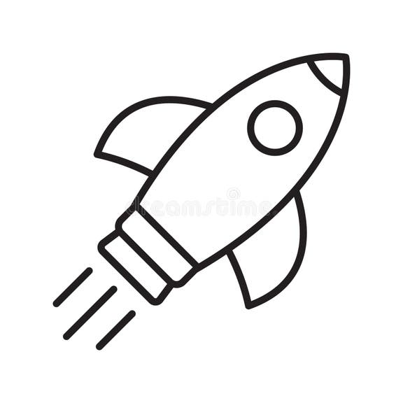 Rocket Icon. Simple Rocket Sign. Rocket Launched Icon Stock Vector ...