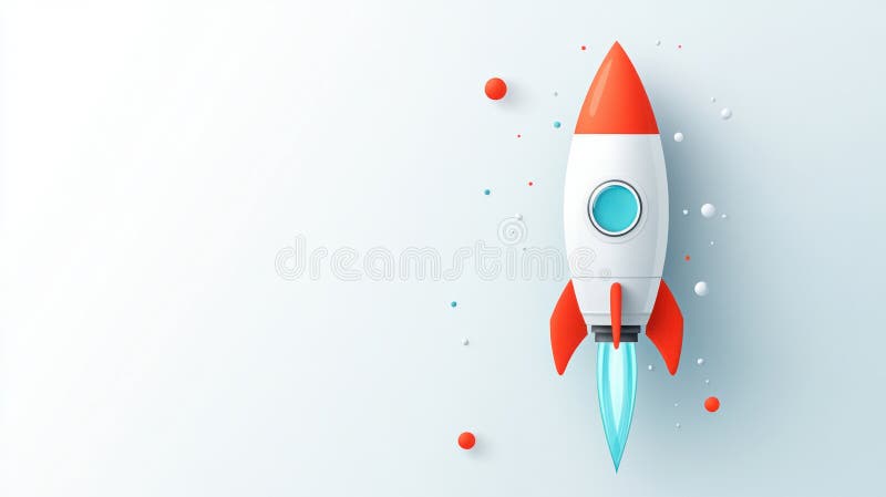 Rocket Icon, Simple yet Striking 2D Illustration of a Classic Rocket ...