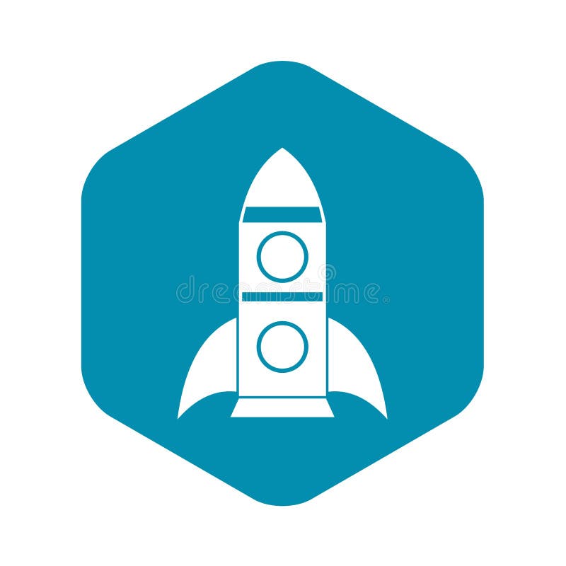 Rocket icon, simple style stock vector. Illustration of sign - 141404678