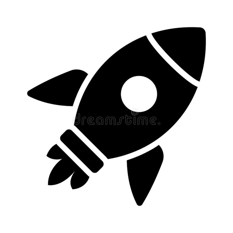 Rocket Icon, Symbolizing the Start or Launch of a Project Stock Vector ...