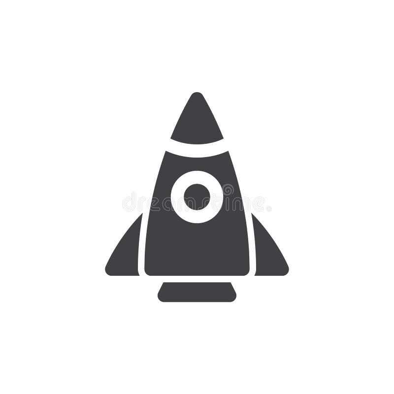 Rocket Icon Vector, Filled Flat Sign, Solid Pictogram Isolated on White ...