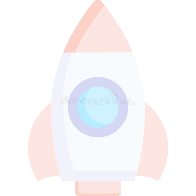 Rocket Icon Vector Space Ship Launch Isolated Stock Vector ...