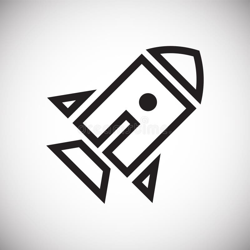 Rocket Icon on White Background for Graphic and Web Design, Modern ...