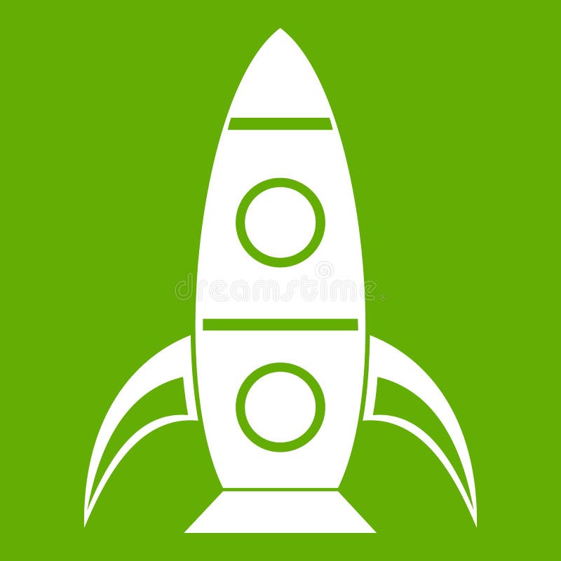 Rocket icon green stock vector. Illustration of concept - 101247324