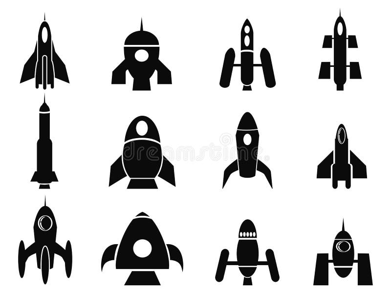 Rocket Black White Stock Illustrations – 22,125 Rocket Black White ...
