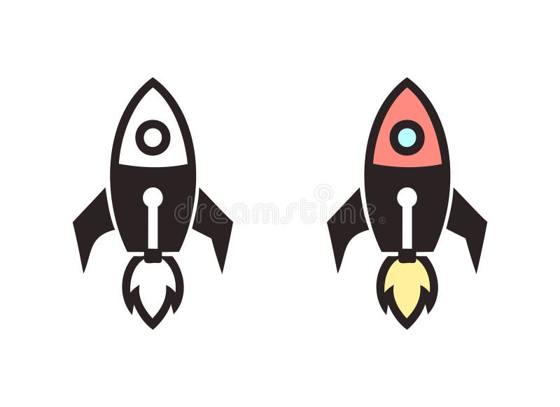 Rocket Icons – Minimalist Space Vector Illustration Stock Vector ...