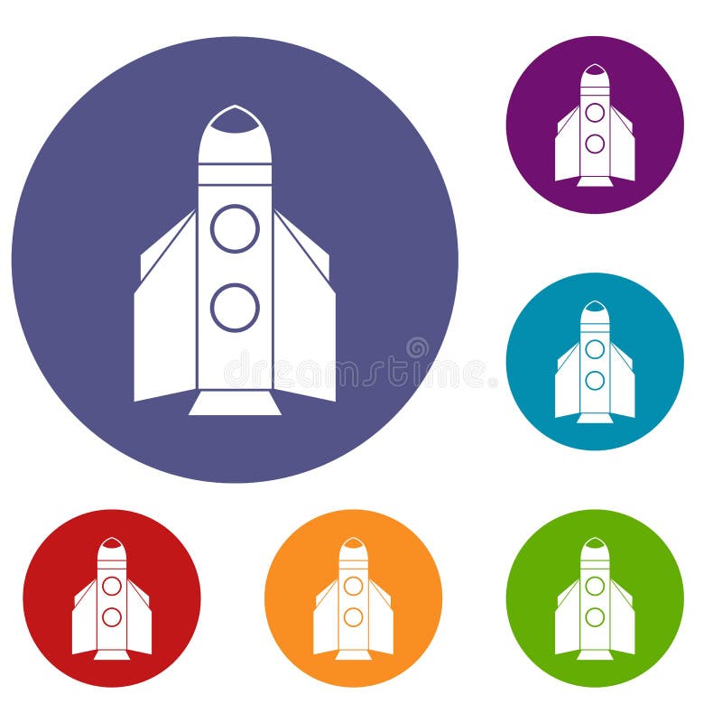 Rocket icons set stock vector. Illustration of object - 95681263