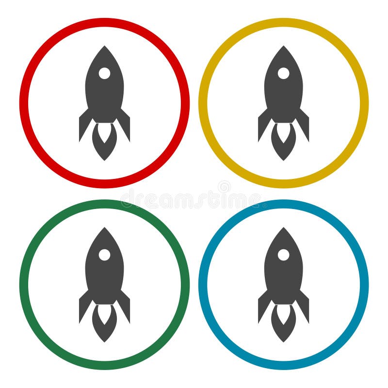 Rocket icons set stock vector. Illustration of design - 117815725