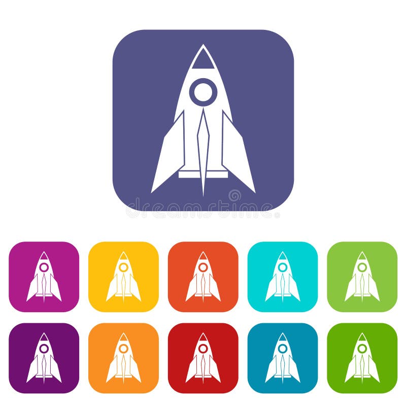Rocket icons set stock vector. Illustration of isolated - 96295225