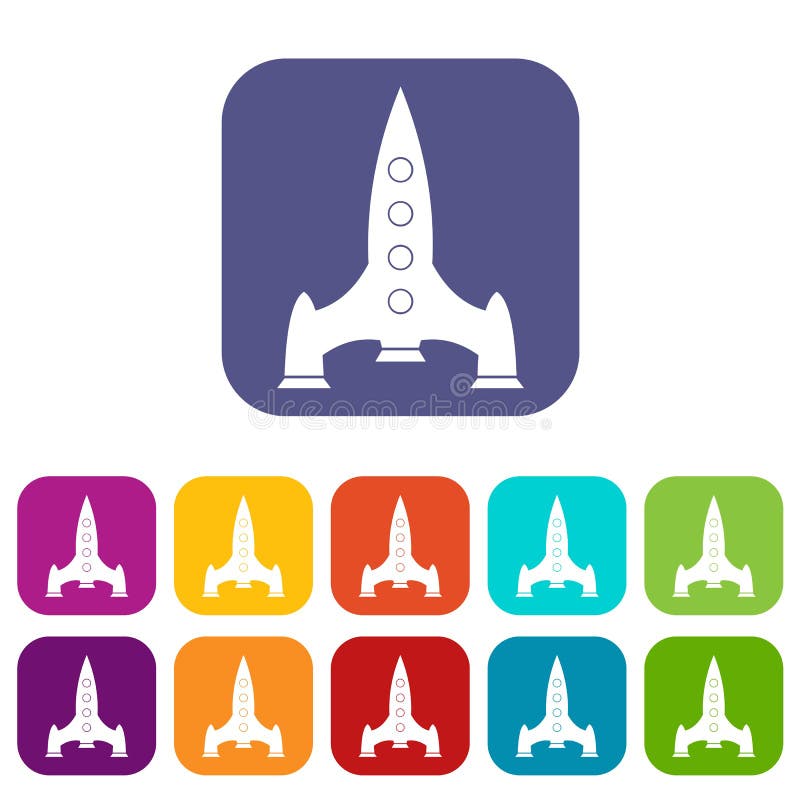 Rocket icons set stock vector. Illustration of graphic - 96295244