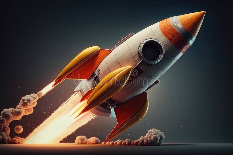 Rocket Illustration Space. AI Generated Stock Illustration ...