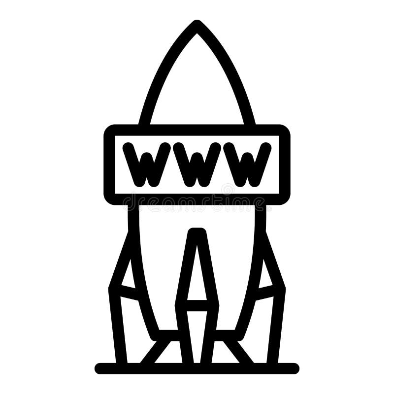 Rocket Internet Speed Icon, Outline Style Stock Vector - Illustration ...