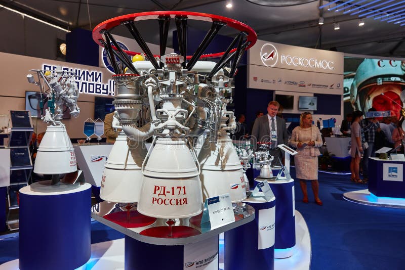 Rocket Jet Engine RD-171. MAKS-2017 Editorial Photo - Image of shuttle ...