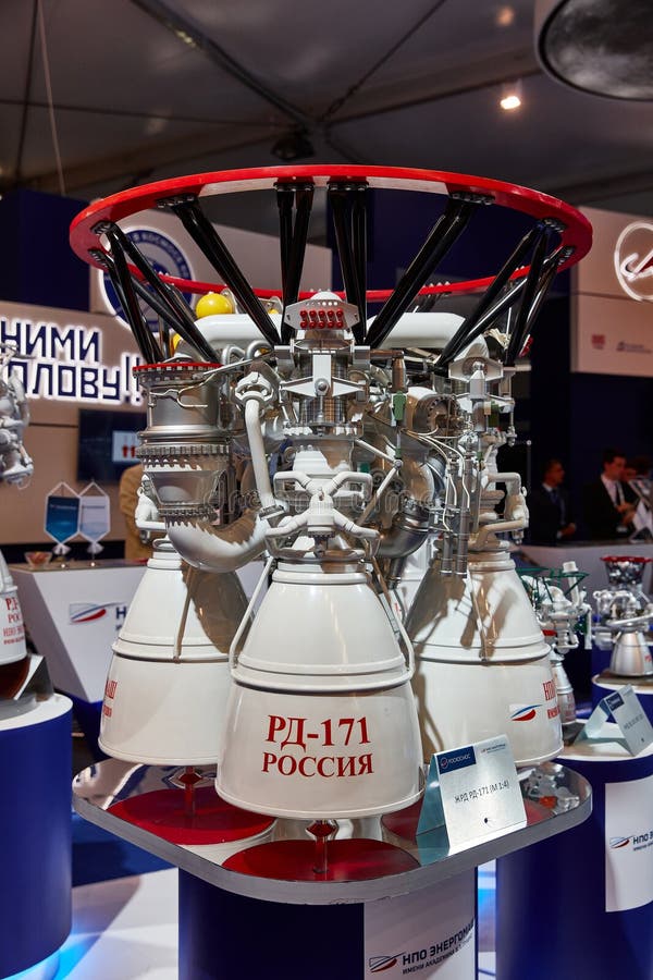 Rocket Jet Engine RD-171. MAKS-2017 Editorial Stock Image - Image of ...
