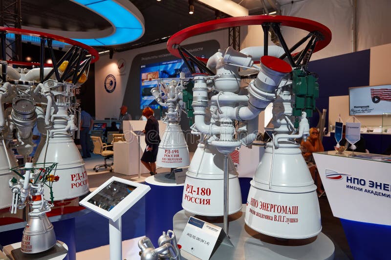 Rocket Jet Engine RD-180. MAKS-2017 Editorial Photography - Image of ...