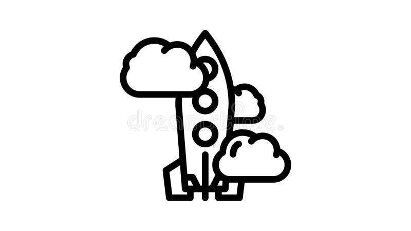 Rocket Launch Glyph Icon Animation Stock Video - Video of satellite ...
