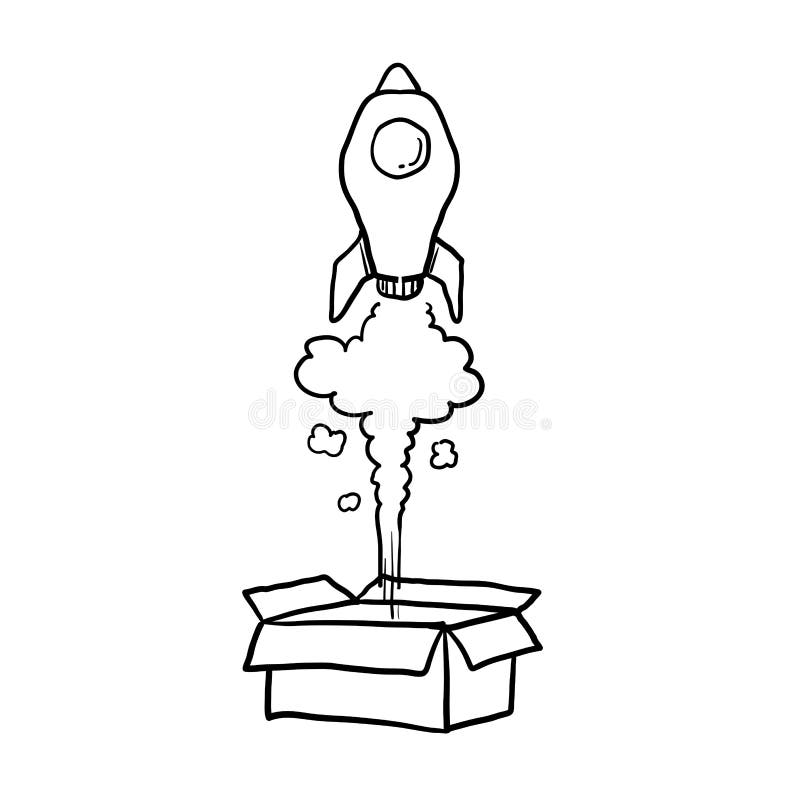 Rocket Handdrawn Illustration Stock Illustrations – 826 Rocket ...