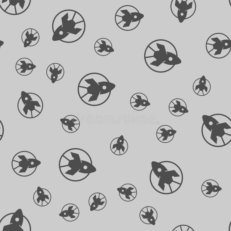 Rocket Launch Bubble Solid Seamless Pattern, Cosmos Theme. Vector ...