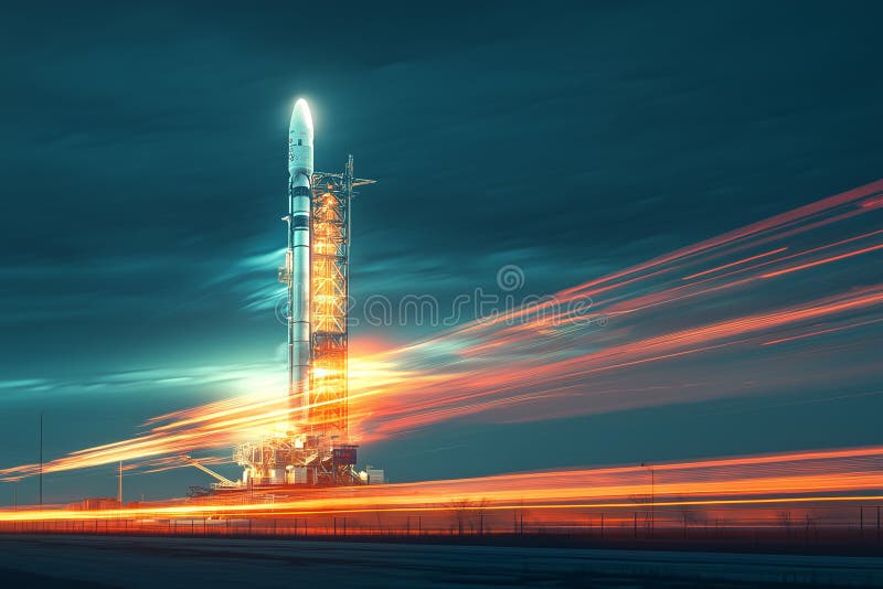 Rocket Launch Captured Just before Liftoff in Dramatic Twilight Setting ...