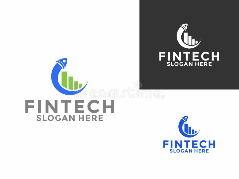 Rocket Launch and Chart Logo Design. Creative Design Fintech ...