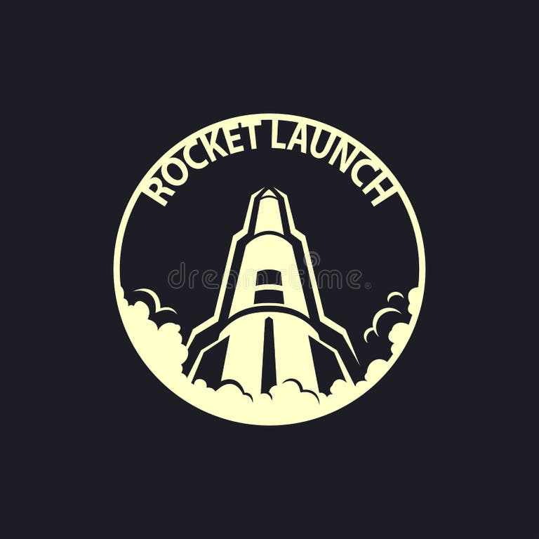 Rocket Launch Round Icon. Rocket Takeoff Sign. Stock Vector ...