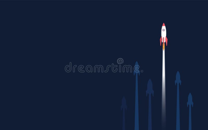 Rocket Launch Design. Business Startup Concept, Vector Illustration ...