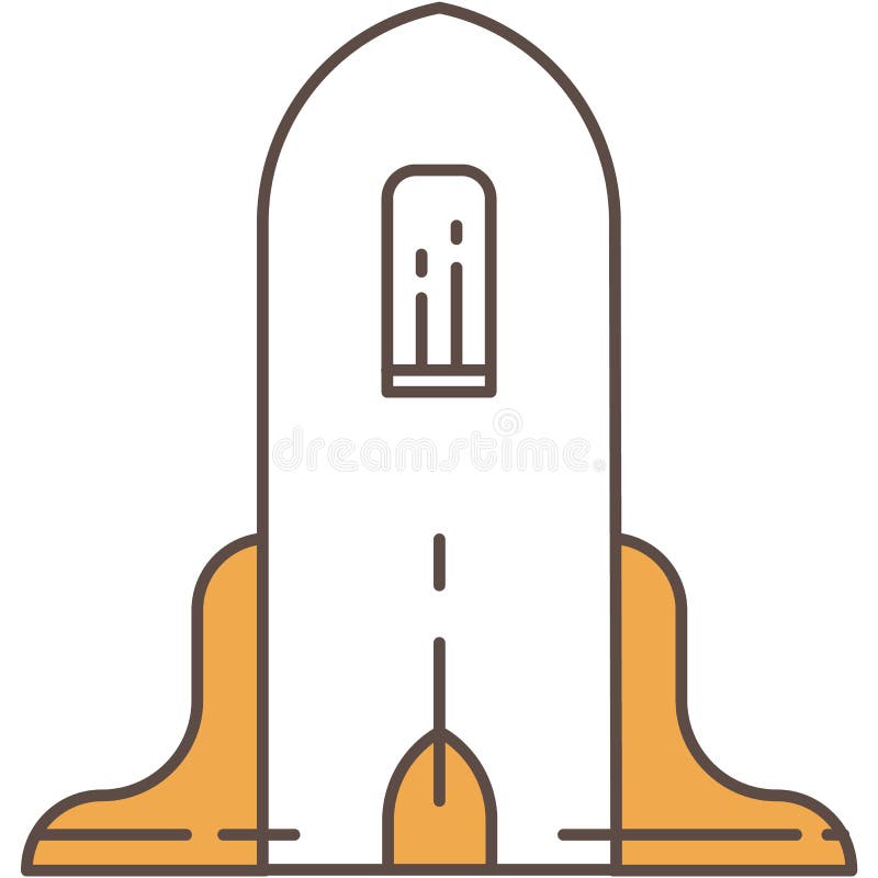 Rocket Launch Icon Business Vector on White Stock Vector - Illustration ...