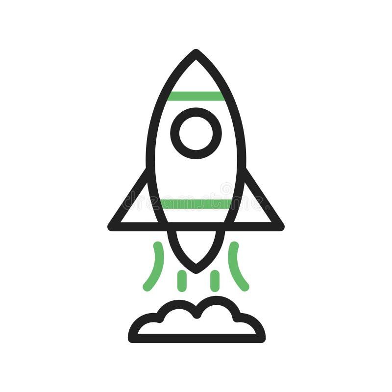 Rocket Launch Icon Image. stock vector. Illustration of startup - 288599862