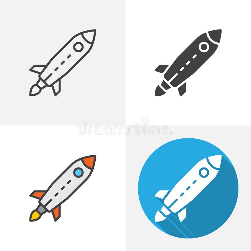 Rocket Launch Icon Vector, Filled Flat Sign, Solid Colorful Pictogram ...