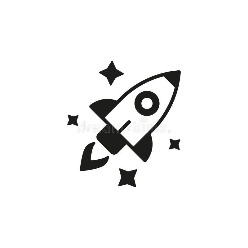 Rocket Launch Icon stock vector. Illustration of future - 380256764
